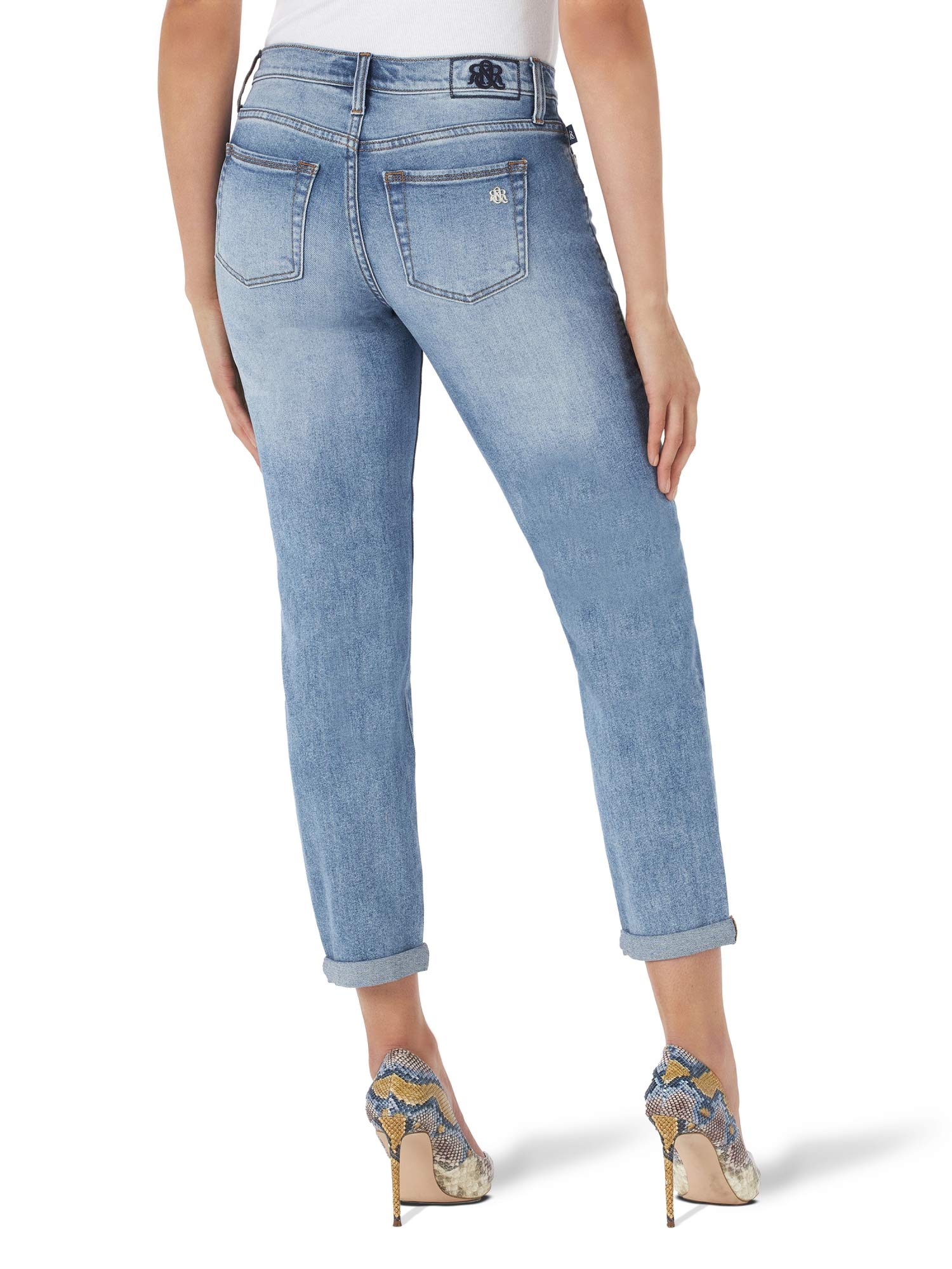 Rock & Republic Womens Indee Boyfriend Jeans, Lake Side, 12 US