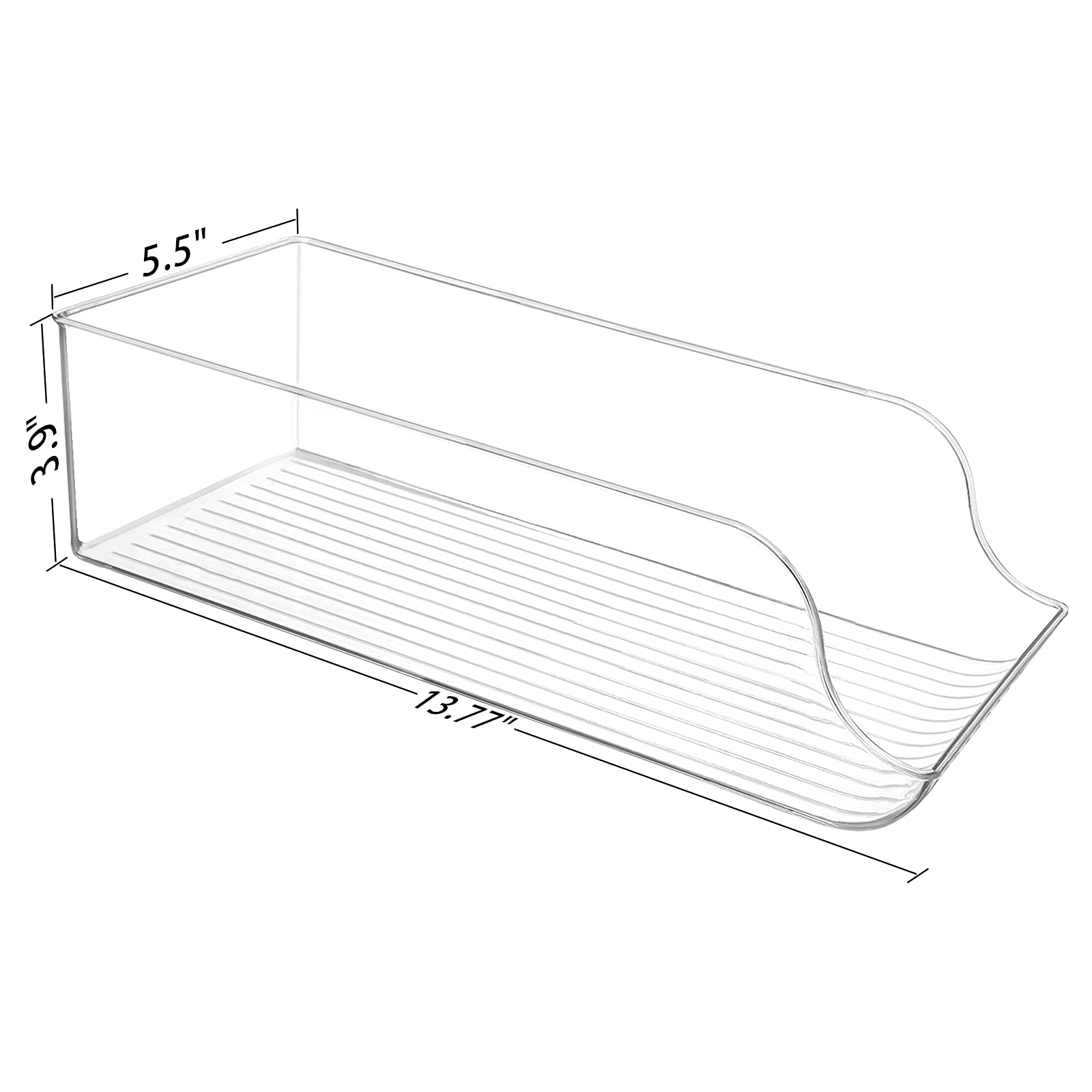 Anawin Refrigerator Organizer, 2 PCS a Set Fridge Organizer Bins for Refrigerator, Clear Plastic Canned Food Pantry Storage Rack for Freezer, Kitchen, Countertops, Cabinets, Soda Can Organizer