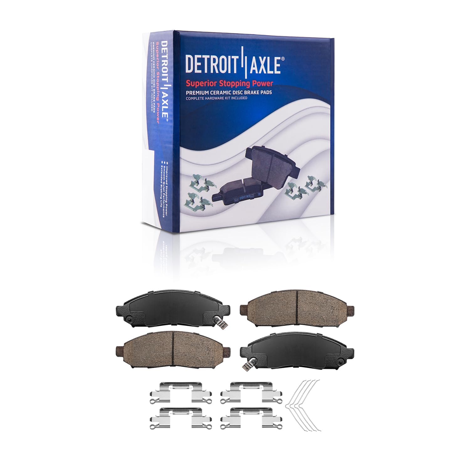 Detroit Axle - Front Brake Kit for Nissan Frontier Pathfinder Xterra Equator Replacement Brake Rotors and Ceramic Brakes Pads : 11.65" inch Rotors