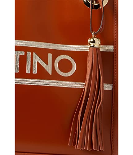 Valentino Bags by Mario Valentino Luisa Lavoro Gold Brick Red One Size