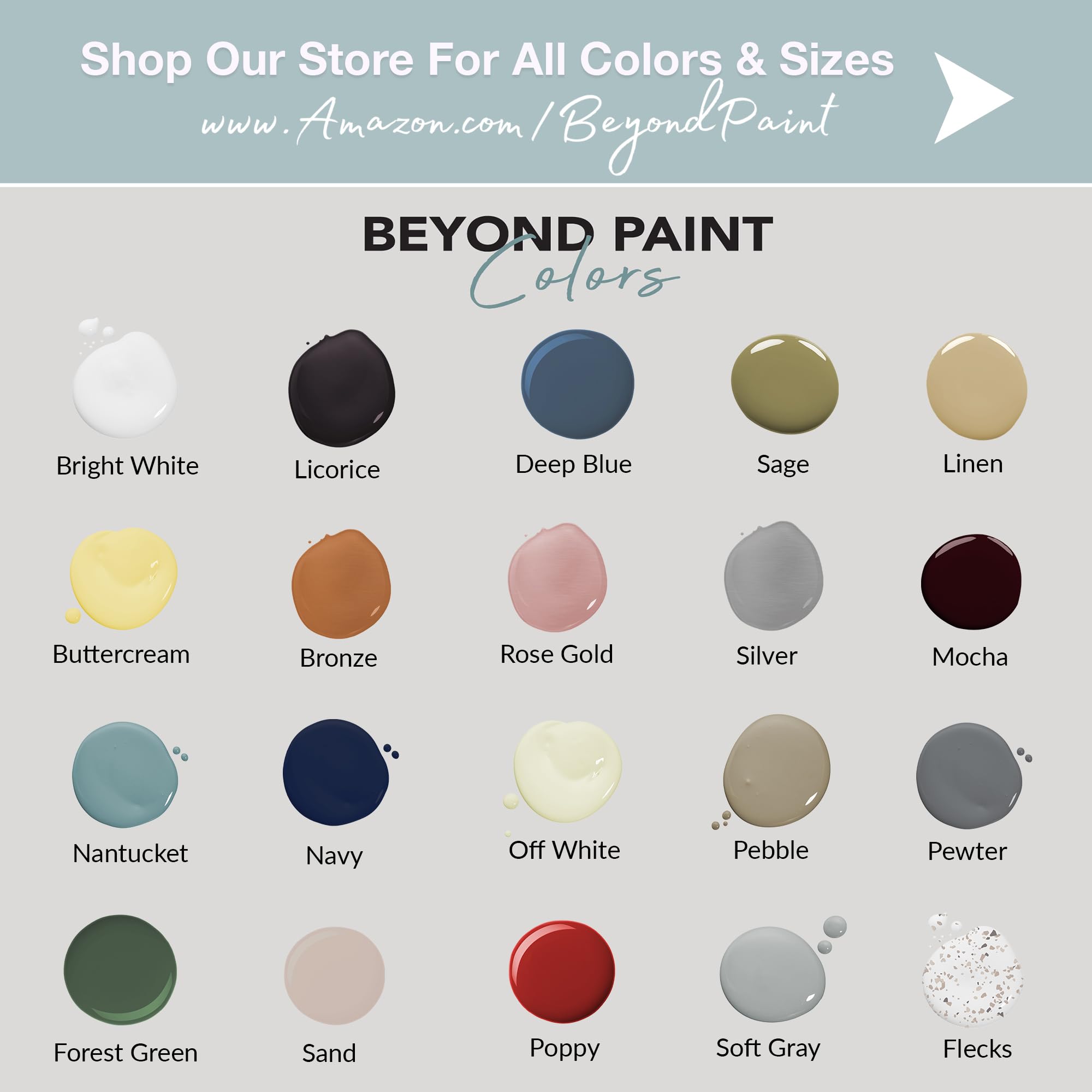 Beyond Paint BP73 1 Quart Primer, Finisher, Sealer All in One Multi Use Versatile Refinishing Paint for Furniture and Walls, Deep Blue