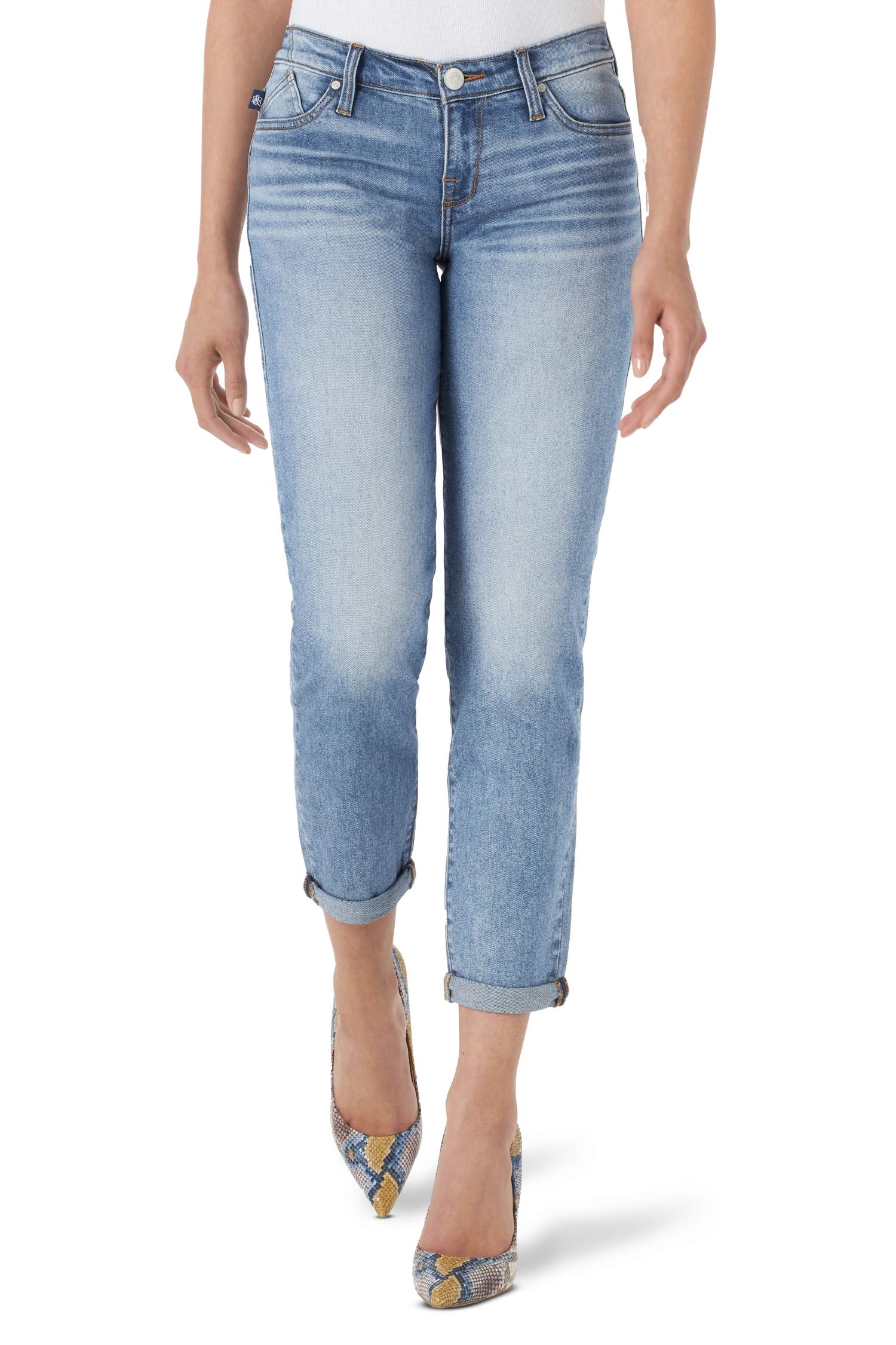 Rock & Republic Womens Indee Boyfriend Jeans, Lake Side, 12 US