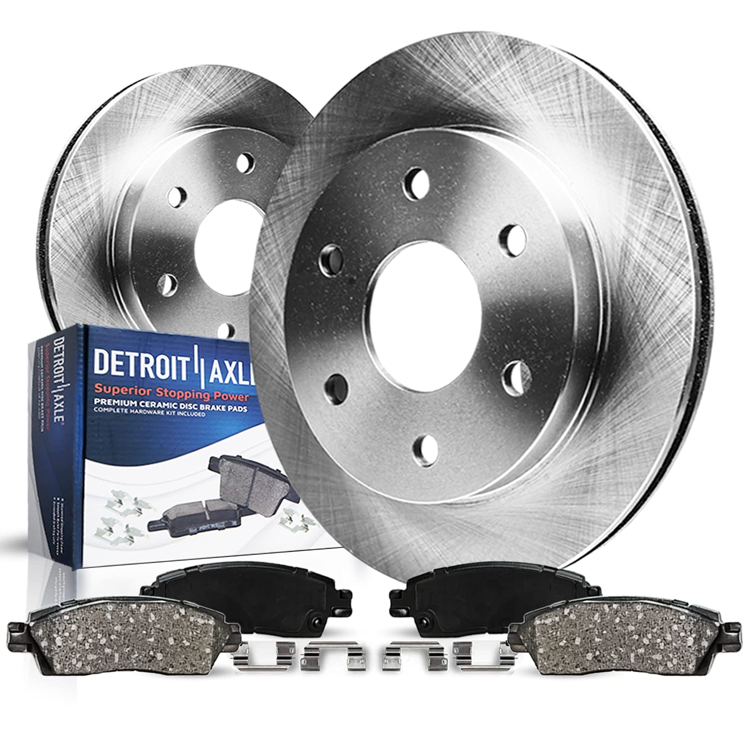 Detroit Axle - Front Brake Kit for Nissan Frontier Pathfinder Xterra Equator Replacement Brake Rotors and Ceramic Brakes Pads : 11.65" inch Rotors
