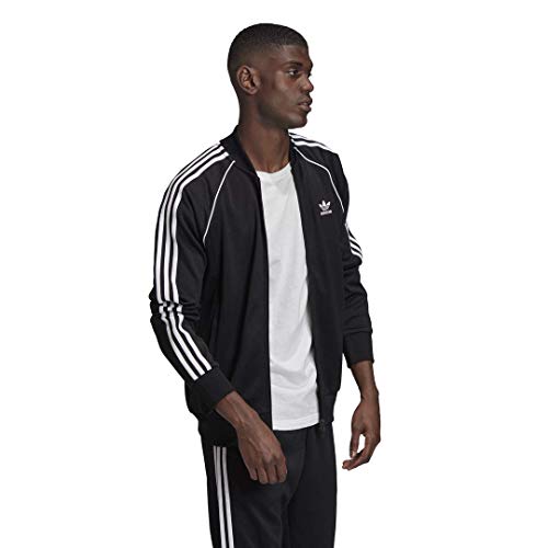 adidas Originals mens Adicolor Classics Primeblue SST Track Jacket Black/White Large