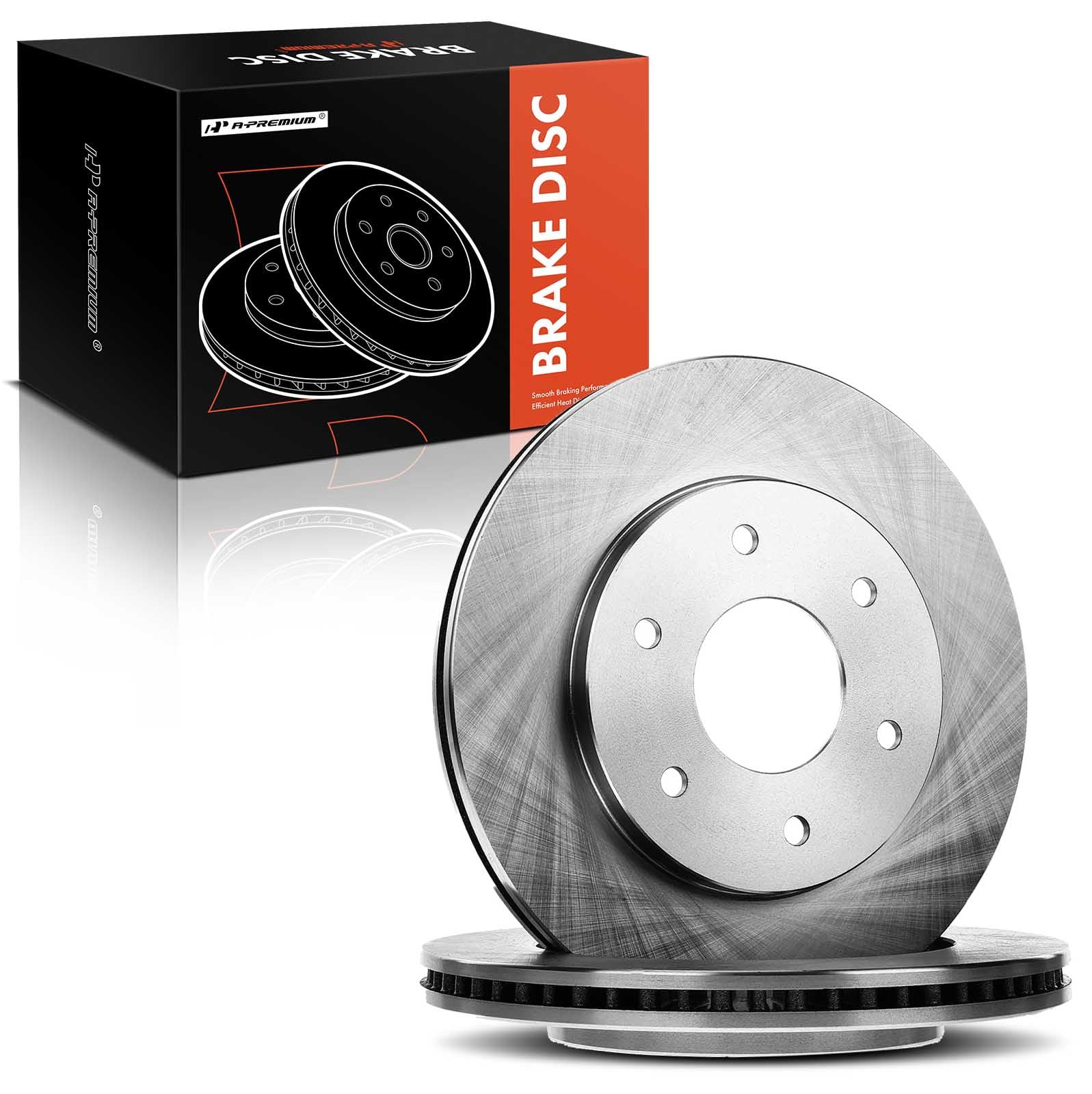 A-Premium 12.60 inch (320mm) Front Vented Disc Brake Rotors Compatible with Select Nissan and Infiniti Models - Armada 2005, Pathfinder/Pathfinder Armada 2004, Titan 2004-2005, QX56 2004-2005, 2-PC