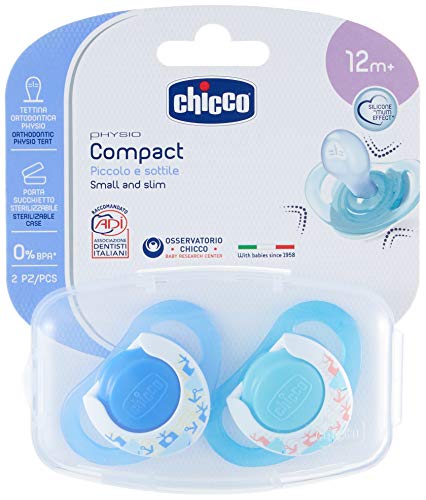 Chicco Physio Active Silicone Dummy Blue 12 Months 2 Pieces
