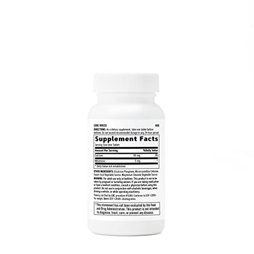 GNC Melatonin 5mg, 60 Tablets, Supports Restful Sleep