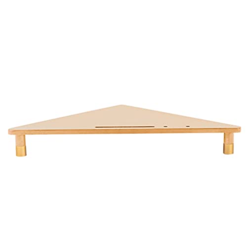 Monitor Stand Wood Monitor Riser Computer Monitor Stand Monitor Stand Riser Triangle Corner Desktop Stand Computer Stand ( Color : Beige , Size : 48*48*6.5cm )