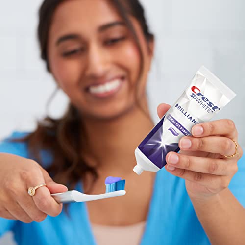 Crest 3D White Brilliance Teeth Whitening Toothpaste, Luminous Purple, 3.5 oz, Pack of 3