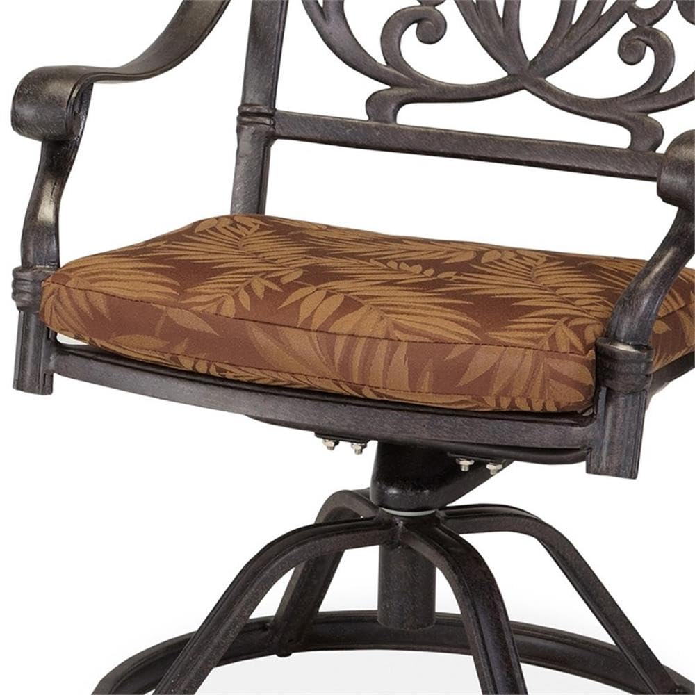 Afuera Living Traditional Aluminum Outdoor Swivel Rocking Chair in Charcoal