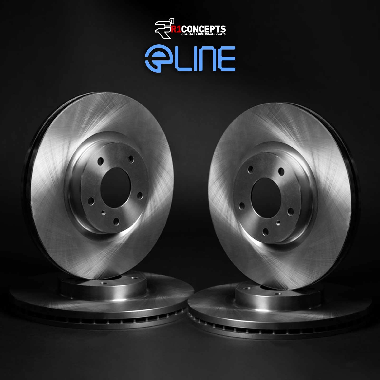 R1 Concepts Front Rear Brake Rotor Kit |Brake Rotors| Brake Disc|fits 2013-2022 INFINITI JX35, Q50, Q60, QX60; Nissan Murano, Pathfinder