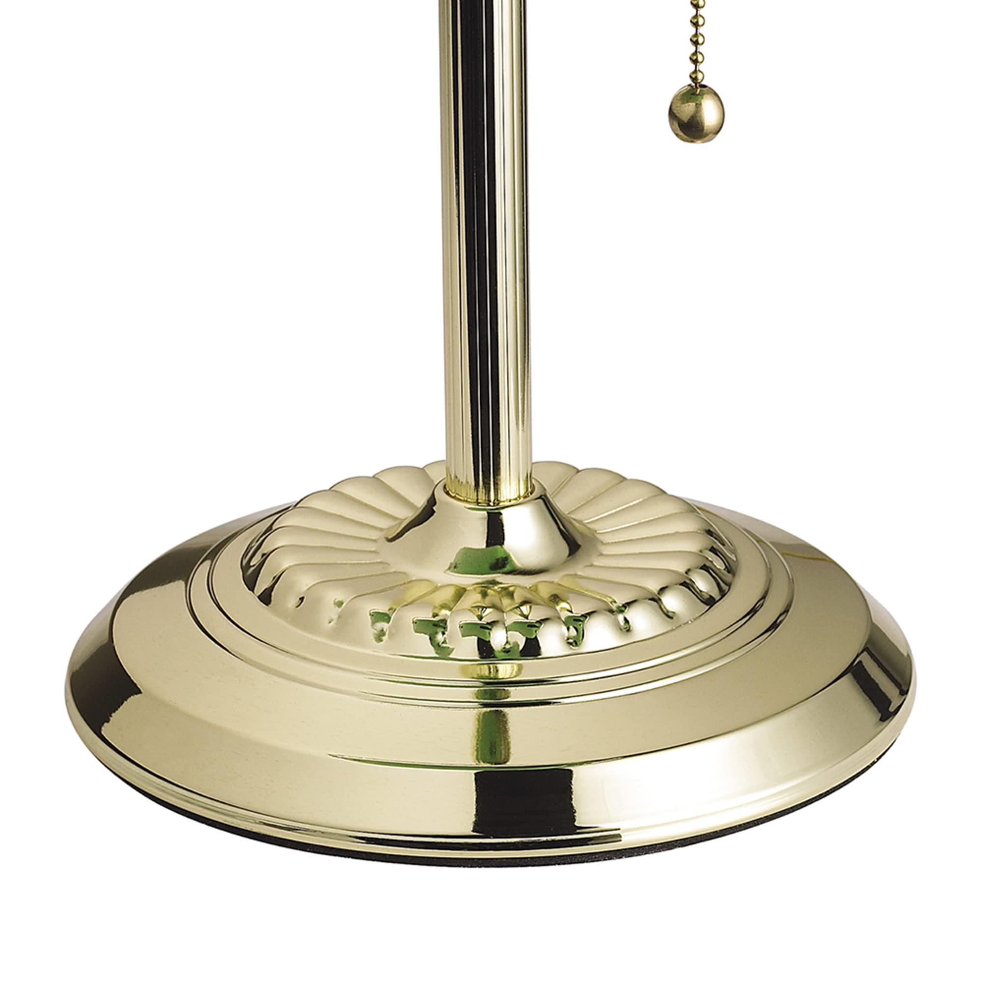 Catalina 13.5" Traditional Bankers Desk Lamp with Glass Shade, Green
