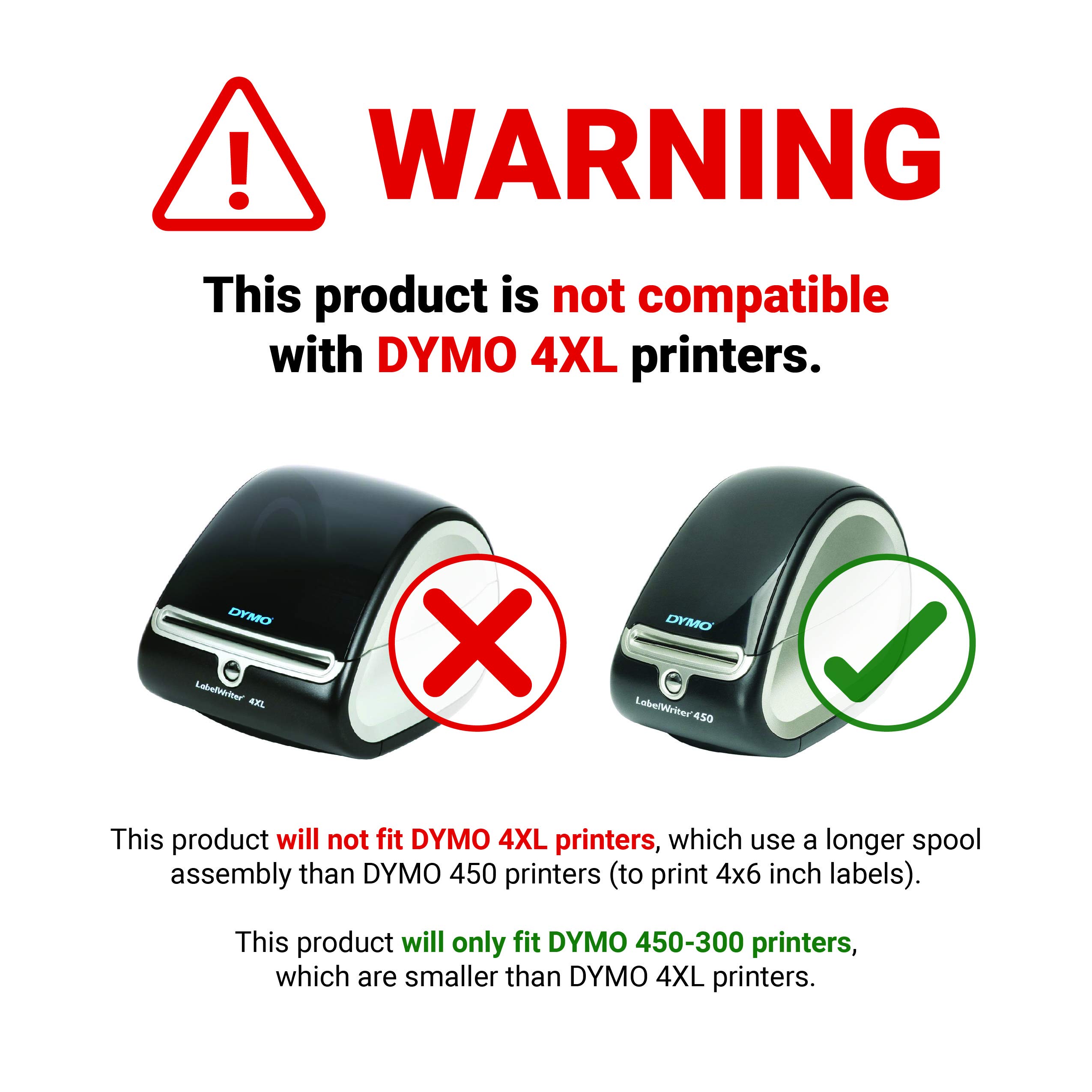 Replacement Spool Assembly/Label Holder/Spindle Part - Compatible with DYMO LabelWriter 550, 450, 400, & 300 Series Label Printers