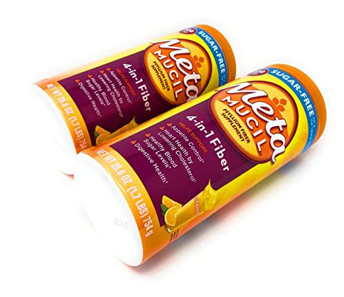 Metamucil Sugar Free Fiber Supplement, Orange Smooth 260 Servings