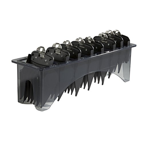 Wahl Professional Premium Black Cutting Guides #3171-500 - 1/8" to 1" - Fits All Full Size Wahl Clippers (Excludes Detachable Blade Clippers) 8 Pack