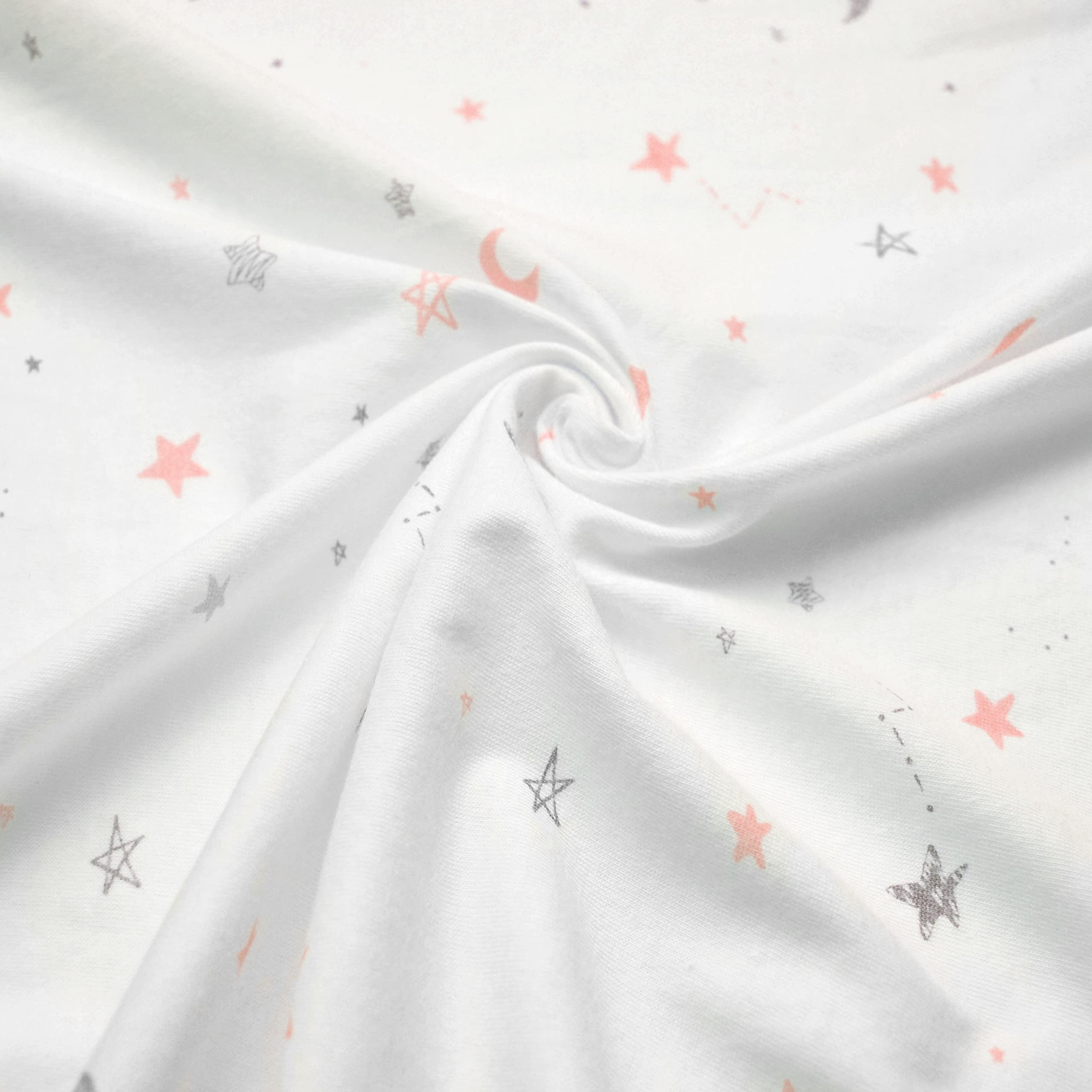 TL Care 100% Natural Cotton Value Jersey Knit Fitted Pack N Play Playard Sheet, Stars and Moon, Soft Breathable, for Boys and Girls