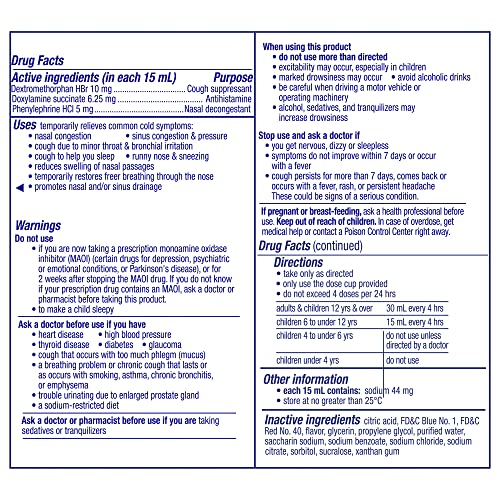 Vicks NyQuil Cough DM & Congestion Medicine, Berry - 12 fl oz