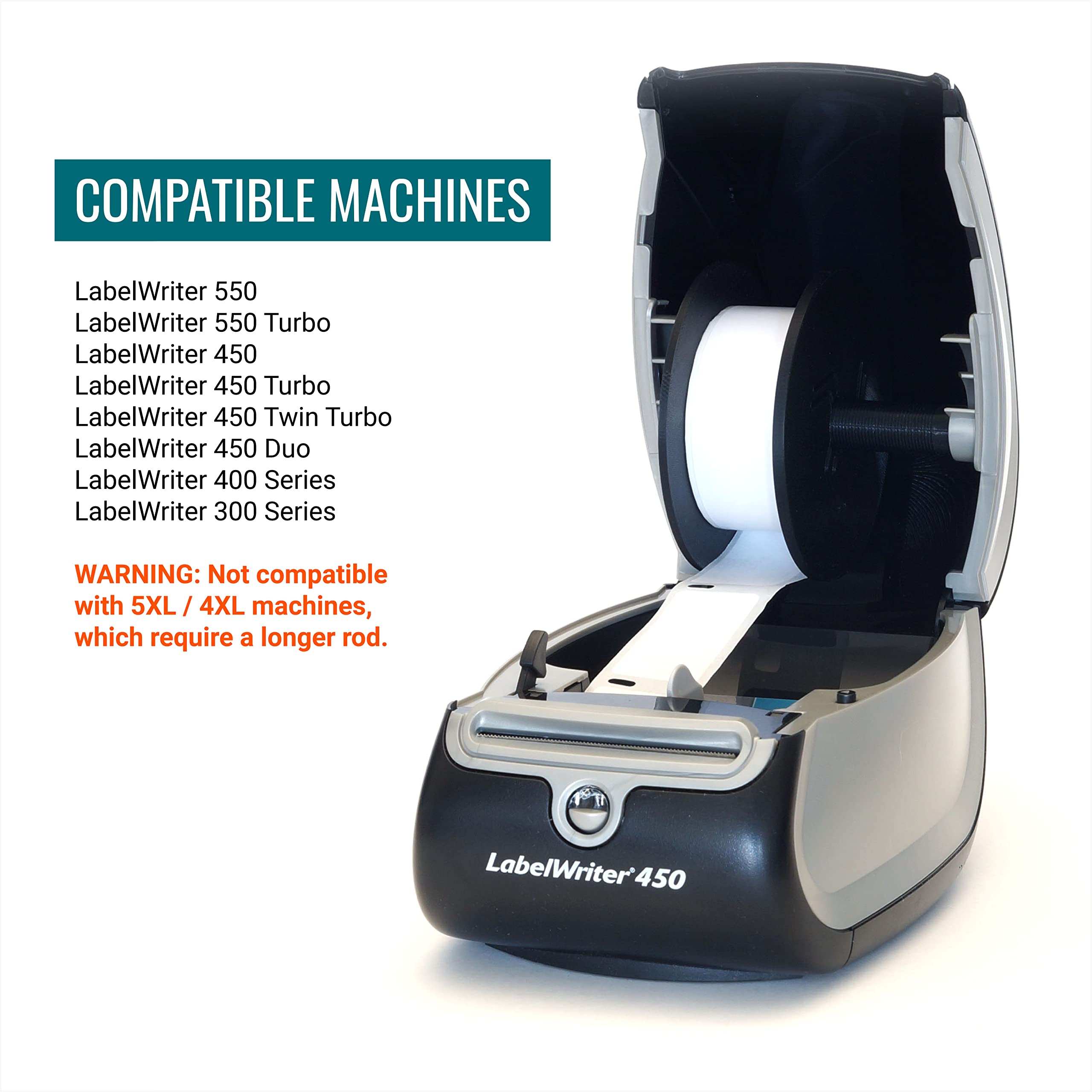 Replacement Spool Assembly/Label Holder/Spindle Part - Compatible with DYMO LabelWriter 550, 450, 400, & 300 Series Label Printers