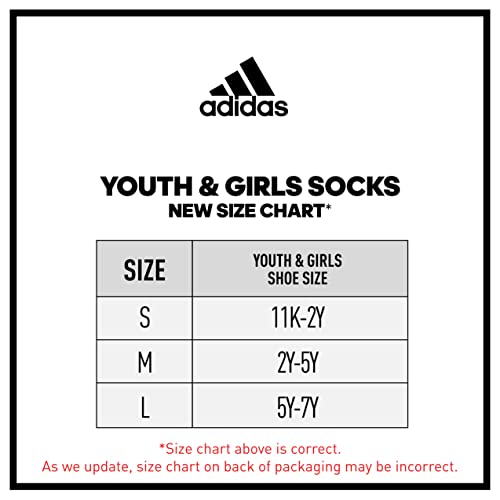 adidas Kids-Boys/Girls Superlite Quarter Socks (6-Pair), Black/True Blue/Signal Green, Large