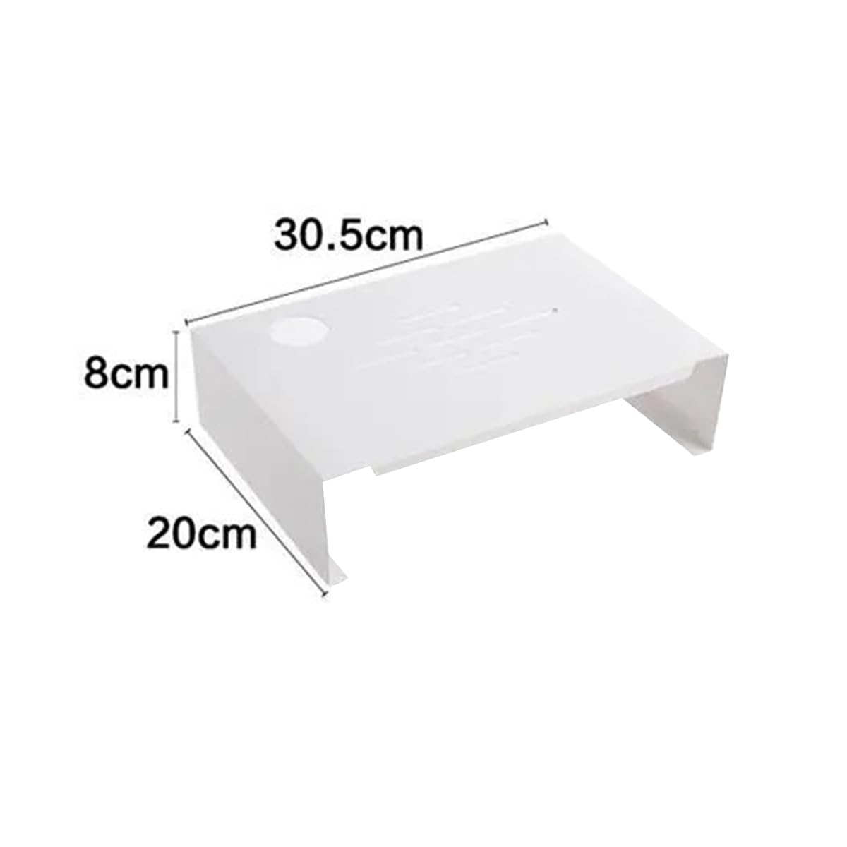 Iron Monitor Riser Stand for Desk TV/Screen/PC/Printer/Laptop Ergonomic Display Support Bracket for Home and Office (White)