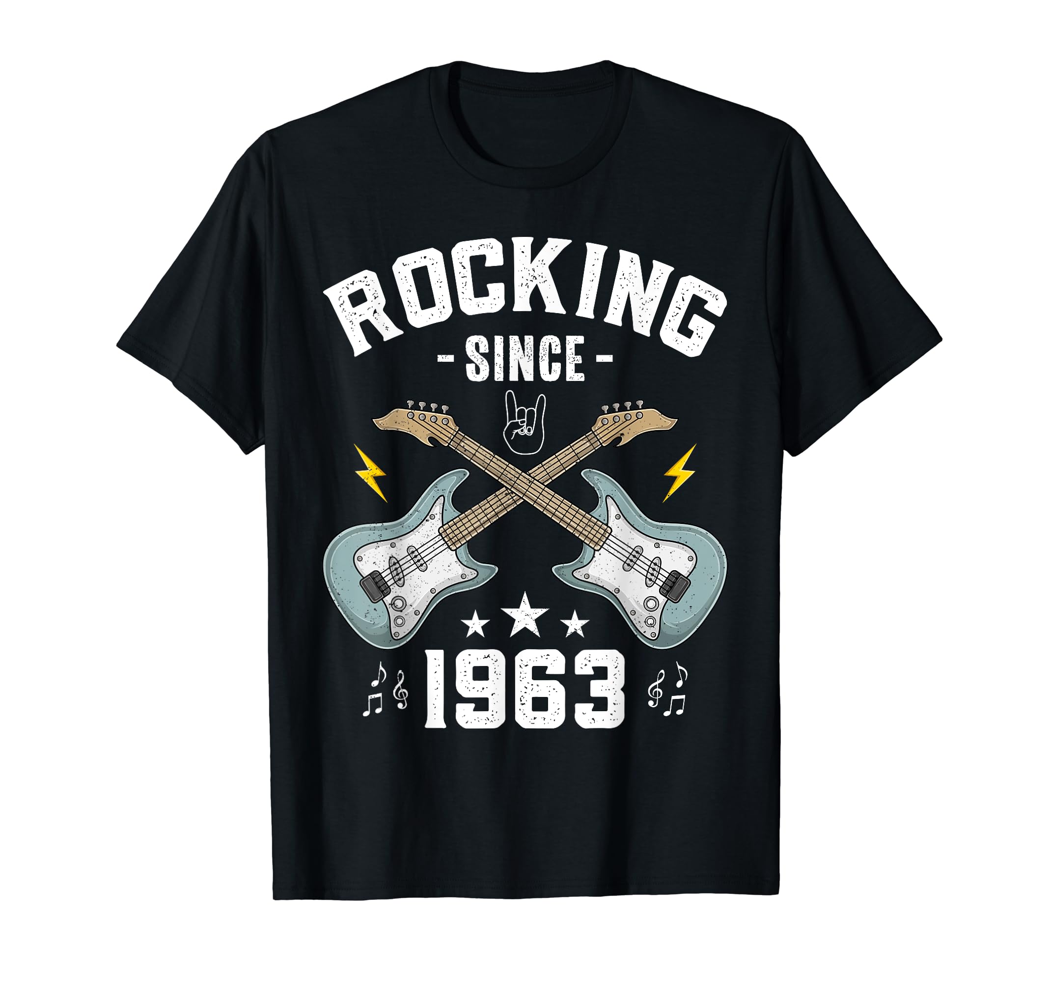 Rocking Since 1963 Vintage Rock Music Guitar T-Shirt