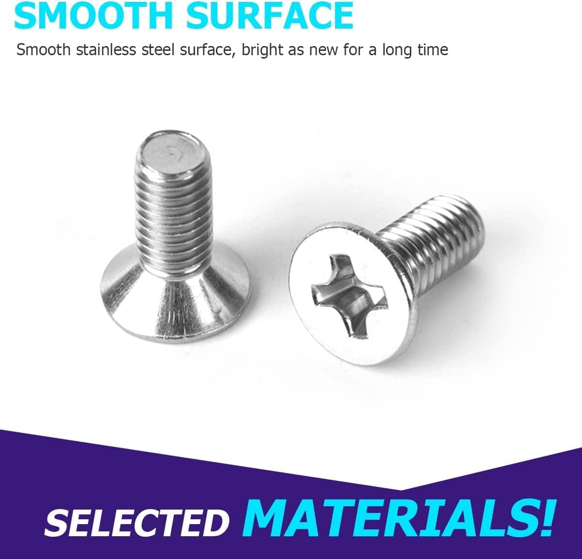 12PCS Stainless Steel Brake Disc Rotor Screws, 93600-06014-0H, Retaining Hardware Bolts Screw Kit for Front and Rear, Car Replacement for Acura, Civic, Accord, Odyssey, City (White)