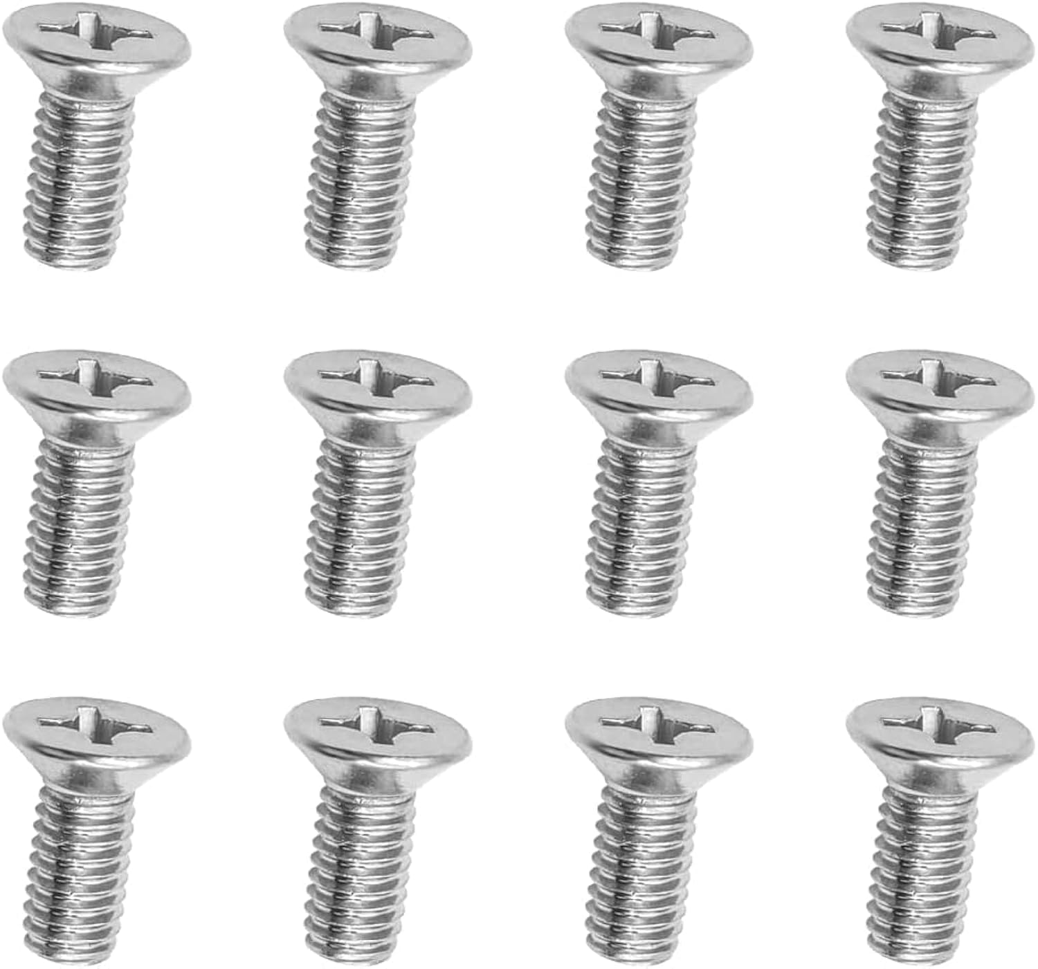 12PCS Stainless Steel Brake Disc Rotor Screws, 93600-06014-0H, Retaining Hardware Bolts Screw Kit for Front and Rear, Car Replacement for Acura, Civic, Accord, Odyssey, City (White)