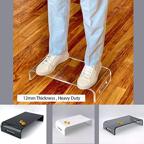 Adorox 12mm Thickness Heavy Duty 17'' Monitor Stand Riser Computer Stand PC Desk Stand for Keyboard Storage & Multi-Media Laptop Printer TV Screen