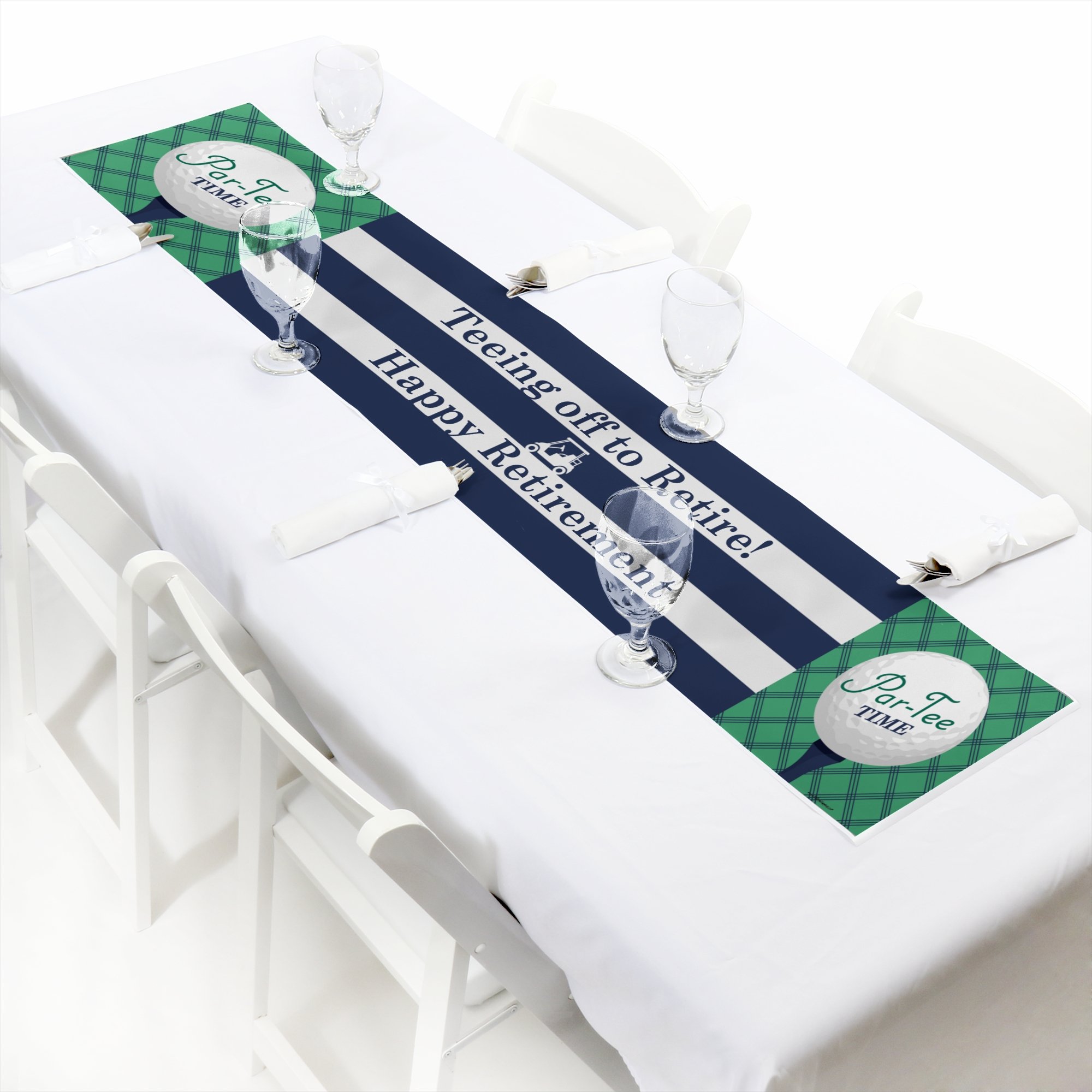 Big Dot of Happiness Par-Tee Time - Golf - Retirement Party Decorations Party Banner