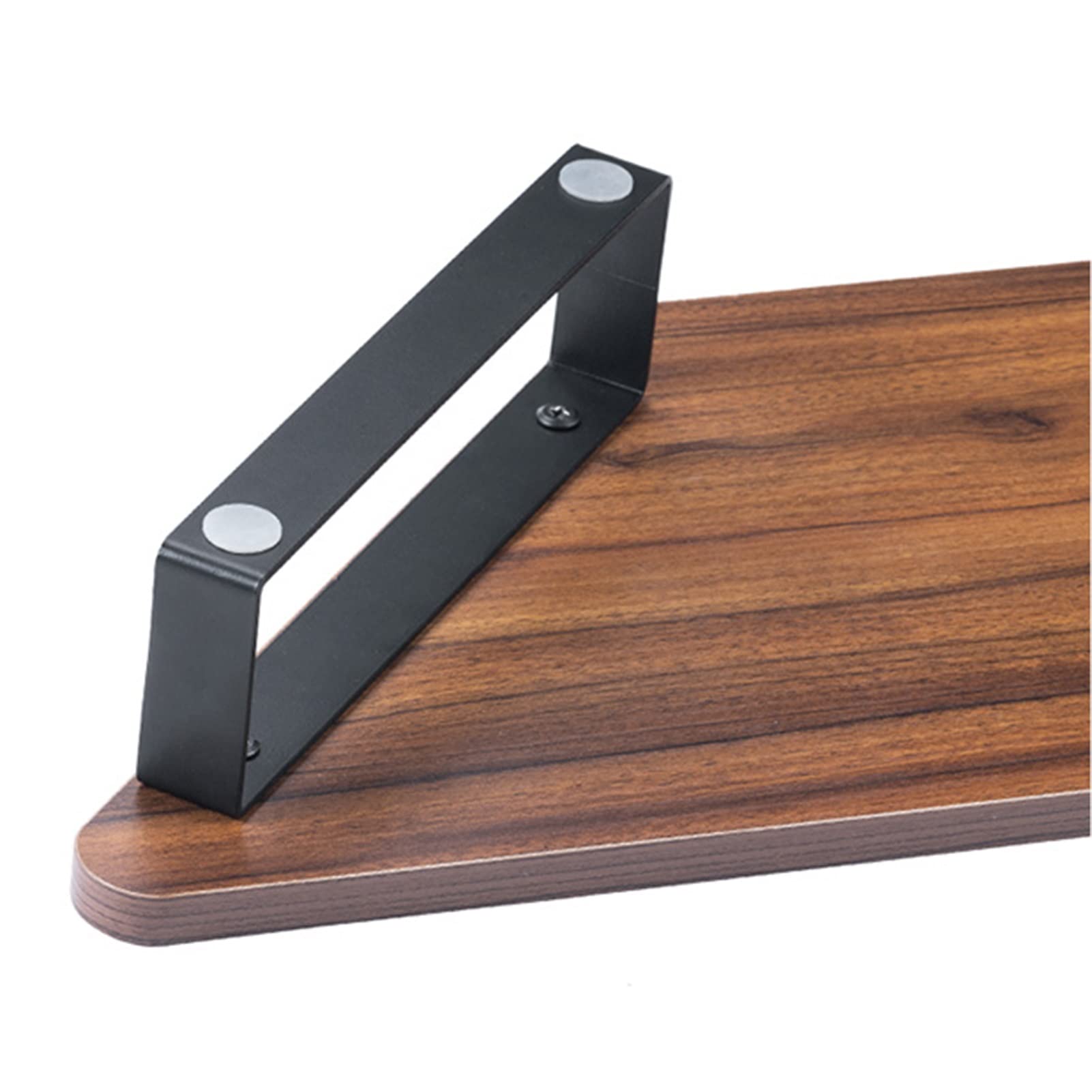 Walnut Ergonomic Computer Monitor Stand, Monitor Riser for Corner Workstation, Space Saving Corner Laptop Stand, Wooden Triangle Screen Riser
