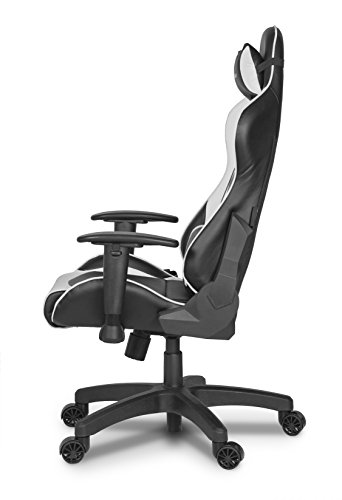 Arozzi - Verona Junior Ergonomic Computer Gaming/Office Chair with High Backrest, Recliner, Swivel, Tilt, Rocker, Adjustable Height and Adjustable Lumbar and Neck Support - White