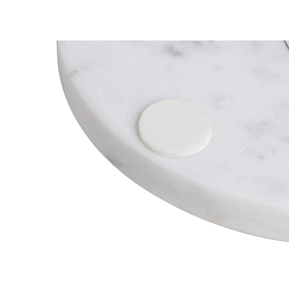White Marble Lazy Susan - 15"Dia x 1 3/4"H