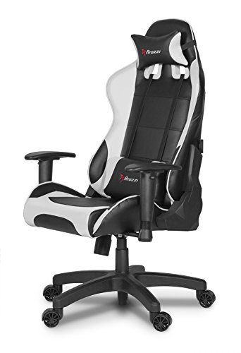 Arozzi - Verona Junior Ergonomic Computer Gaming/Office Chair with High Backrest, Recliner, Swivel, Tilt, Rocker, Adjustable Height and Adjustable Lumbar and Neck Support - White
