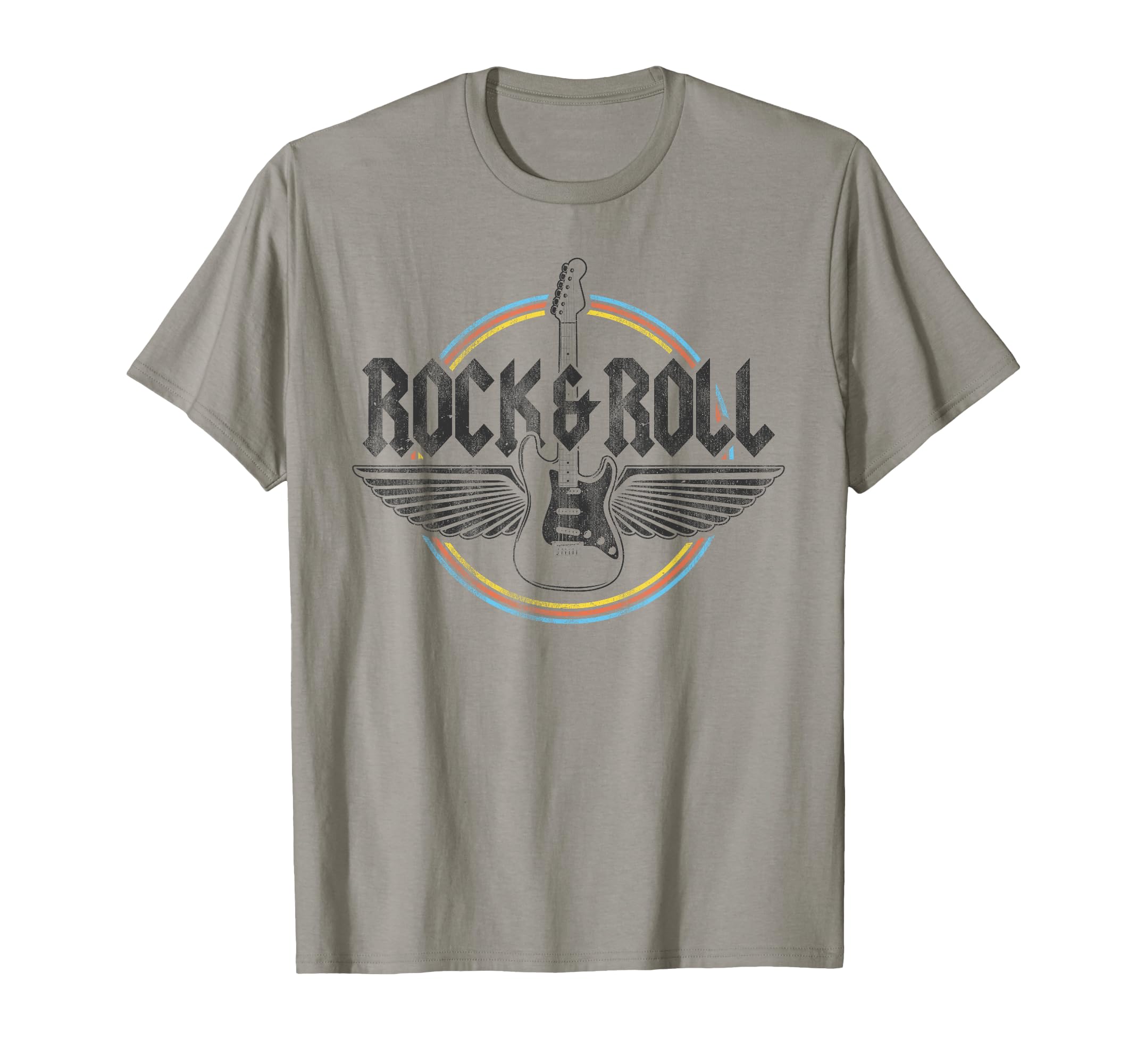 Retro Vintage Rock & Roll Guitar Wings Music Concert Band T-Shirt