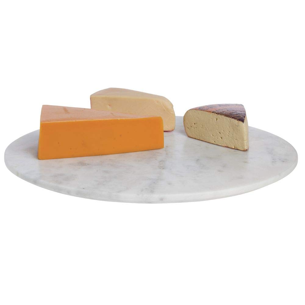 White Marble Lazy Susan - 15"Dia x 1 3/4"H