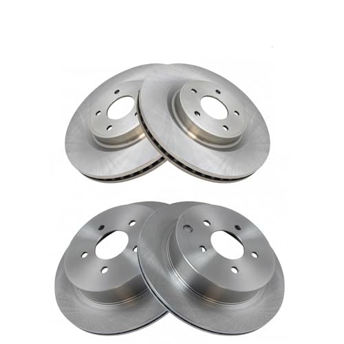 Brillix 4pcs Disc Brake Rotor Set Front Rear Left Driver and Right Passenger Side Performance Kit 2527674453 AX901204 533-58677