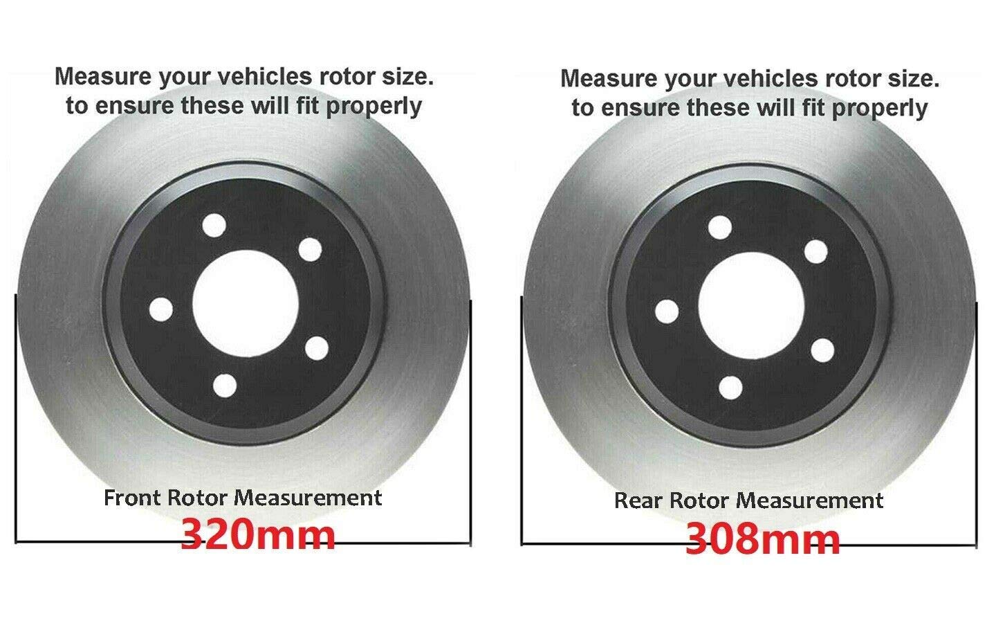 Detroit Axle - Brake Kit for Nissan Pathfinder Murano INFINITI JX35 QX60 Front & Rear Disc Brake Rotors Replacement Ceramic Brakes Pads