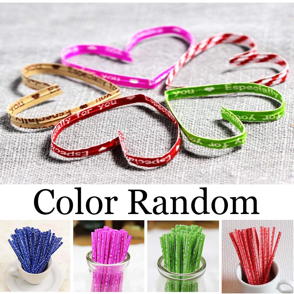 Cellophane Treat Bags 100 Pcs Clear Cello Candy Cookie Lollipop Bakery Dessert Cello Flat Goodie Bag with 100 Twist Ties Resealable 3" x 4"