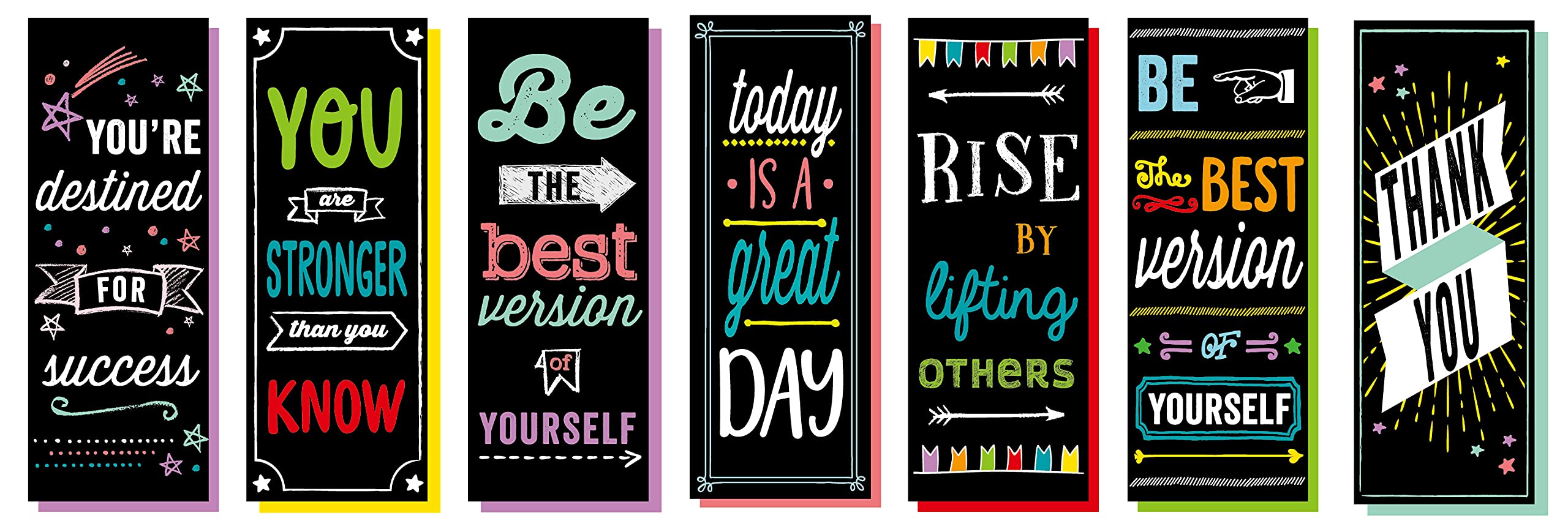 Iconikal Motivational Encouraging Inspirational Bookmarks, 100-Count