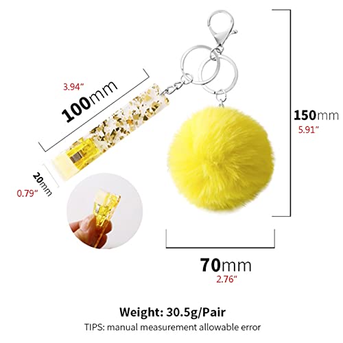 Keychain Debit Card Grabber ATM Card Grabber Plastic Clip for Long Nails Contactless Card Reader Clothing Accessories (Yellow)