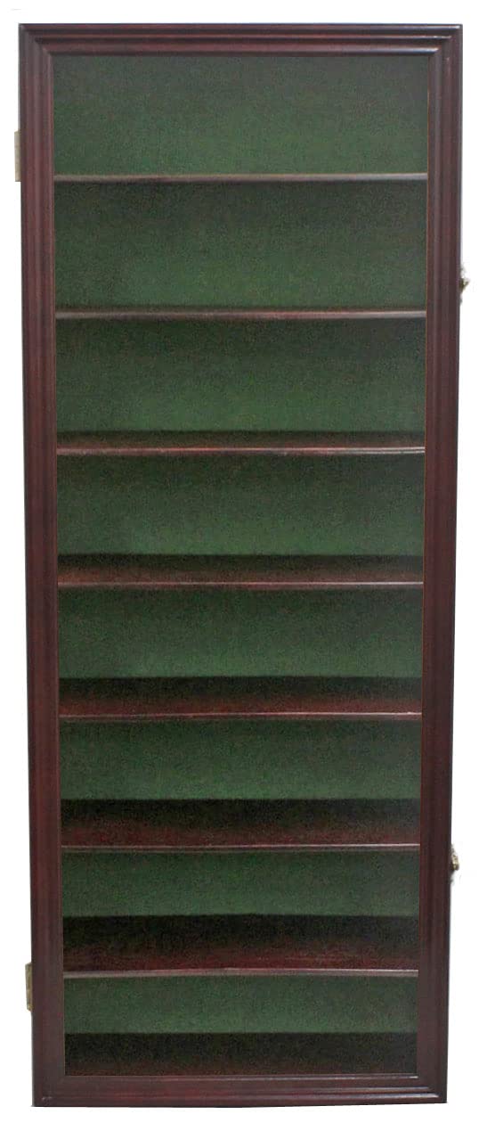 1/24 - 1/18 Scale Diecast Wheels Model 8 Cars Display Case Cabinet Holder Holds - Mahogany Finish (Mahogany Finish)