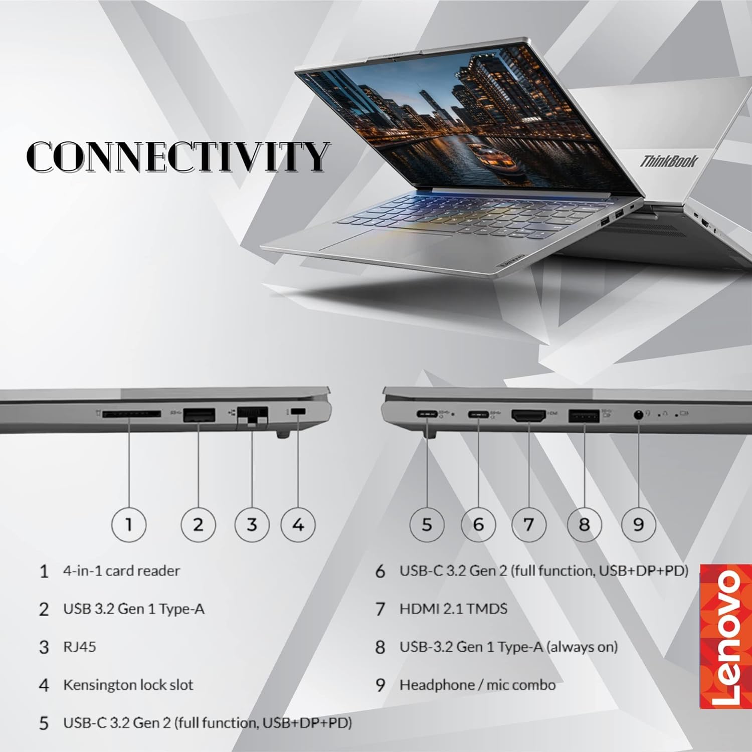 Lenovo ThinkBook 15 Gen 2 Business Laptop, 15.6" FHD Screen, Intel Core i3-1115G4, 20GB RAM, 512GB SSD, Webcam, HDMI, Fingerprint Reader, Wi-Fi 6, Windows 11 Pro, Grey