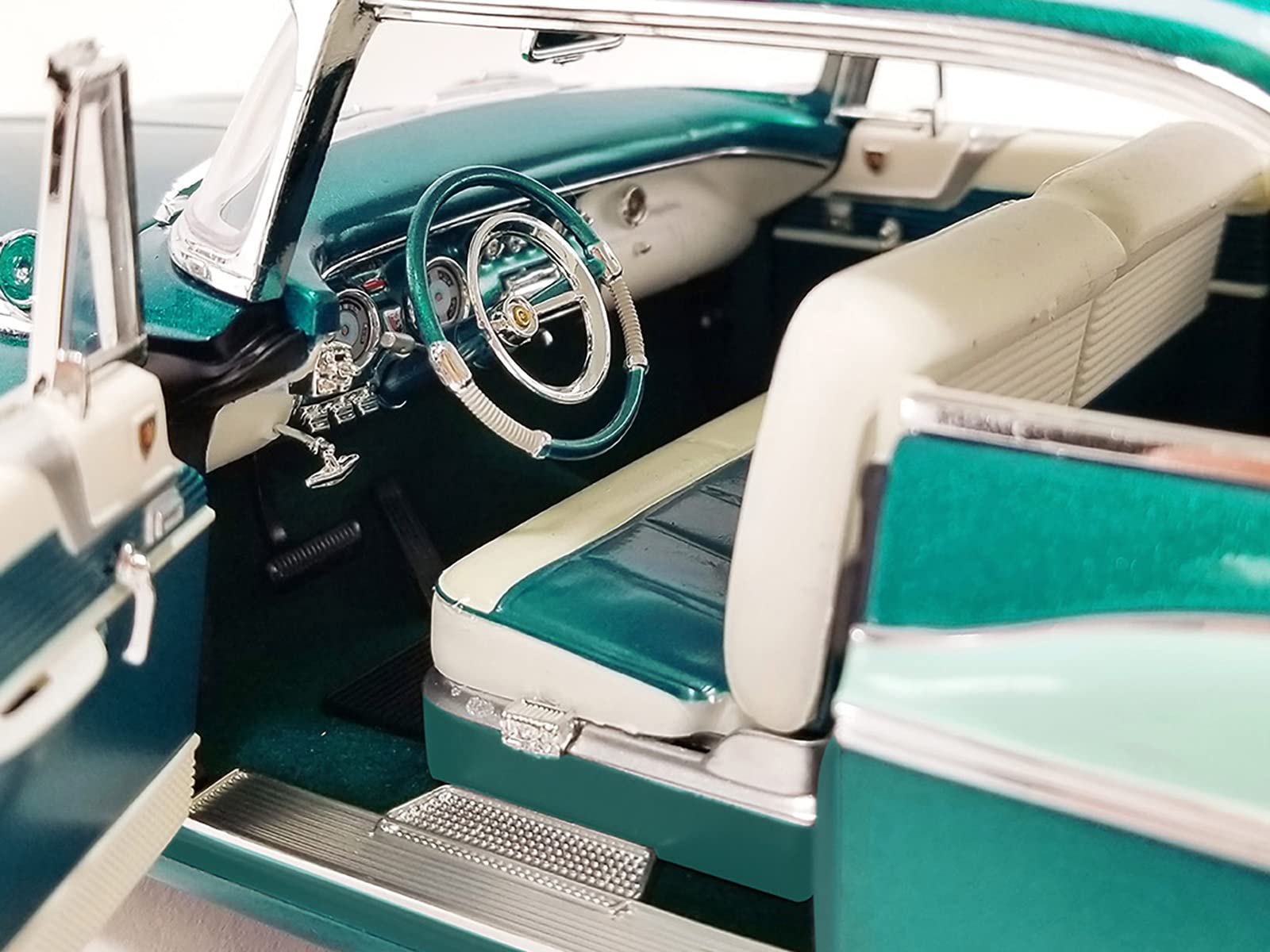 1956 Chrysler New Yorker St. Regis Custom Mint Green Met. w/White & Green Interior Ltd Ed to 198 pcs 1/18 Diecast Model Car by Acme A1809008
