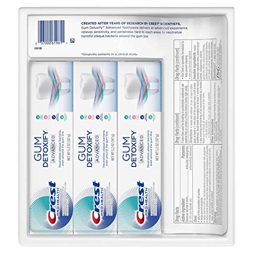 Crest Gum Detoxify Advanced Toothpaste, 5.2 Ounce (Pack of 3)