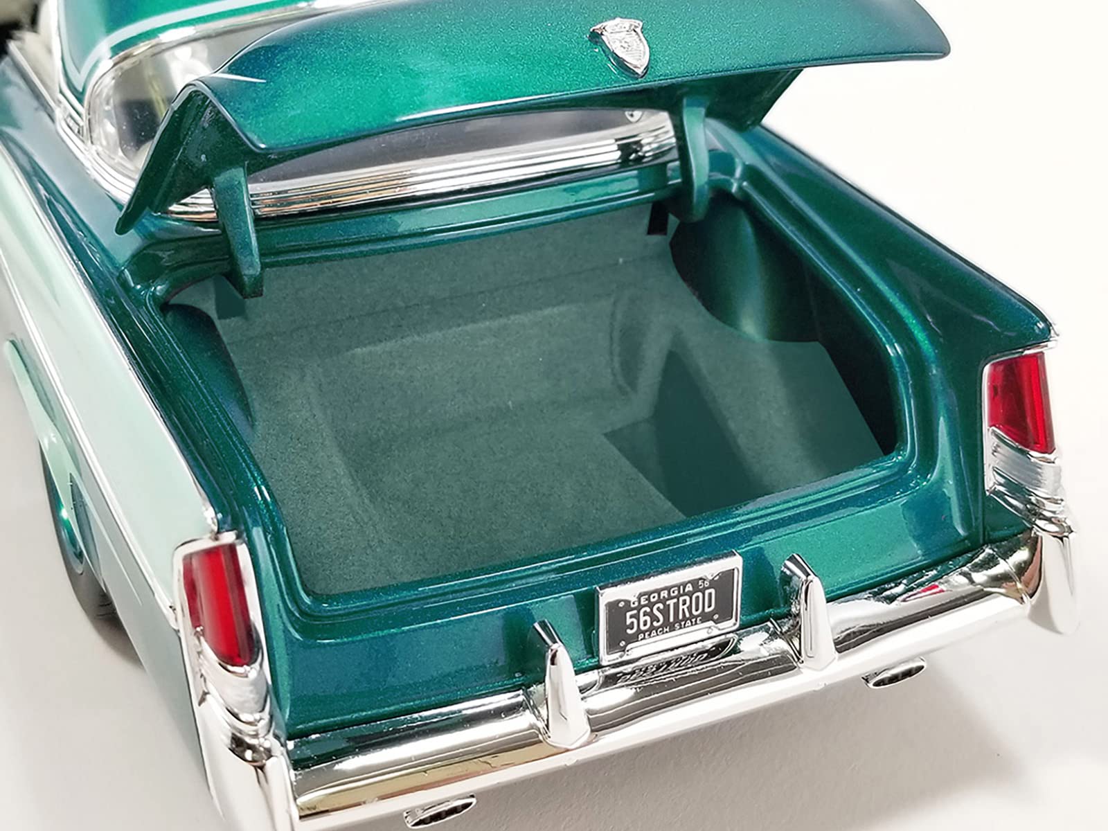1956 Chrysler New Yorker St. Regis Custom Mint Green Met. w/White & Green Interior Ltd Ed to 198 pcs 1/18 Diecast Model Car by Acme A1809008