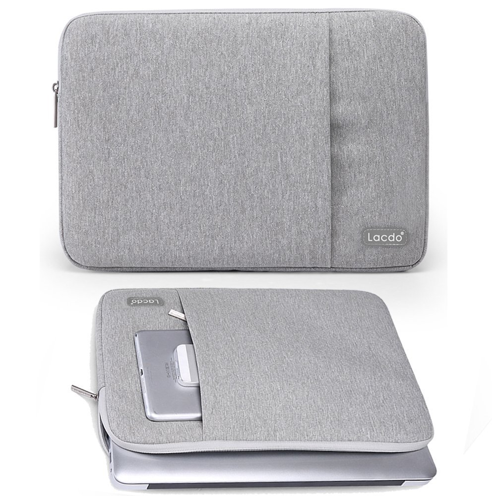 Lacdo Laptop Sleeve Case for 14 inch New MacBook Pro M4/M3/M2/M1 Chips Pro Max A3112 A3401 A3185 A2918 A2992 A2779 2024-2021, 13.8" Surface Laptop 7th, 13.5" Surface Laptop 6 5 4 3 Computer Bag, Grey