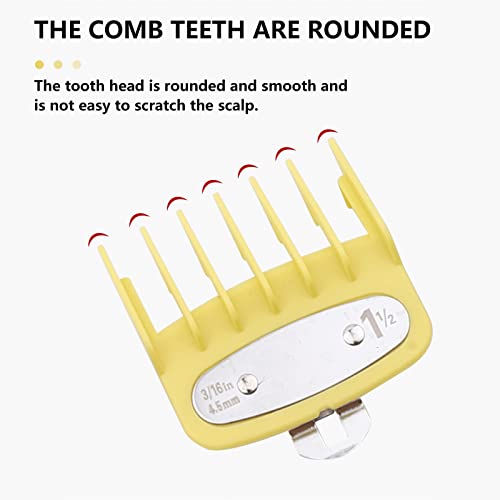 GSKY 8pcs Professional Guide Comb Set for Men's Hair Clippers Replacement, 1.79 X 1.52 Color Accessory Guard Guide Comb is Suitable for Many Men's Hair Clippers