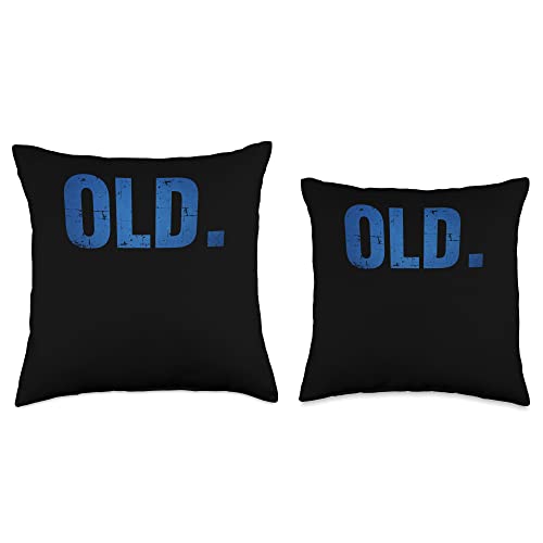 Old Funny Navy Blend Throw Pillow, 16x16, Multicolor