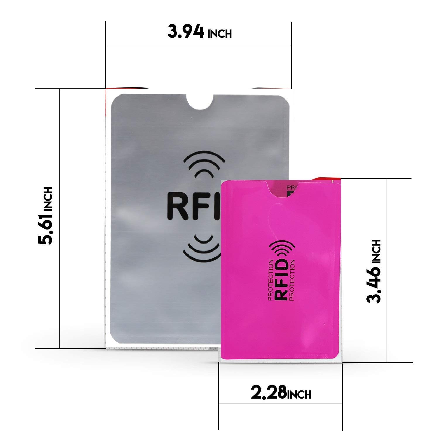 Credit Card Sleeve, 14PCS RFID Sleeves Credit Card Protectors for Identity Theft Protection (Set of 12 Credit Card Protector Sleeves + 2 Passport Holders)