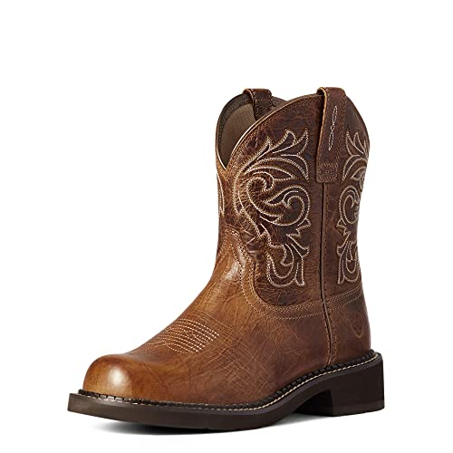ARIAT BMVY9 Womens Fatbaby Heritage Mazy Western Boot Crackled Cottage 9